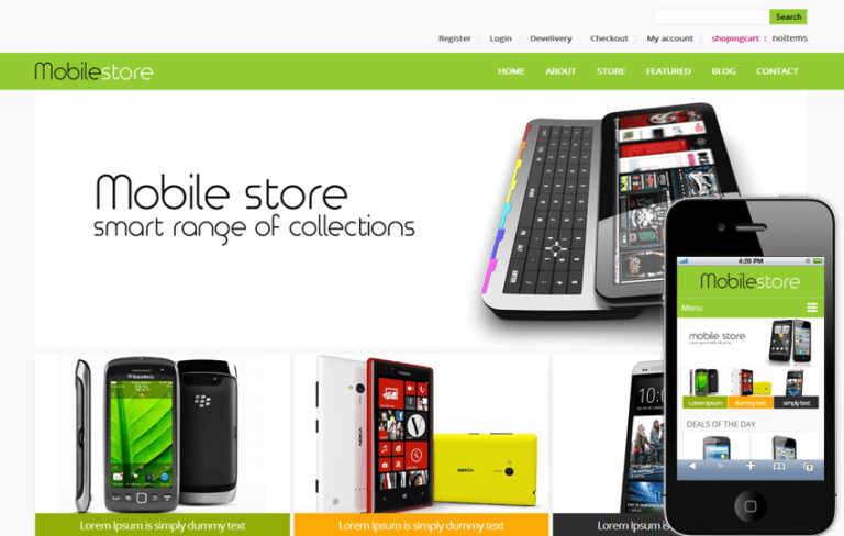 Mobile Store Template | Mobile Shop Website Template - W3layouts