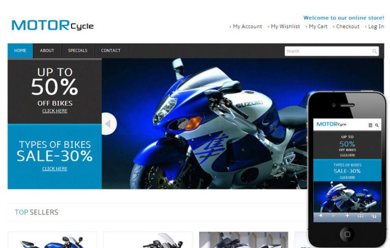 Motor Cycle automobile Mobile Website Template by w3layouts