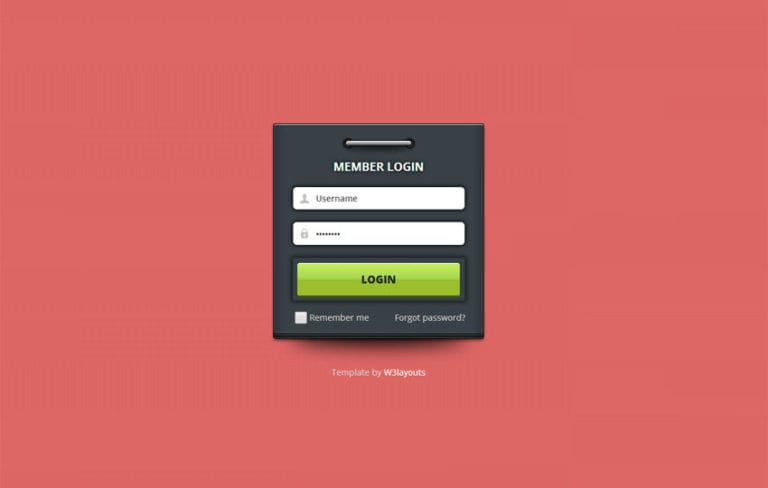 Glossy Login Form by w3layouts