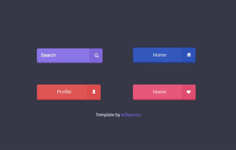 Flat Buttons Template by w3layouts