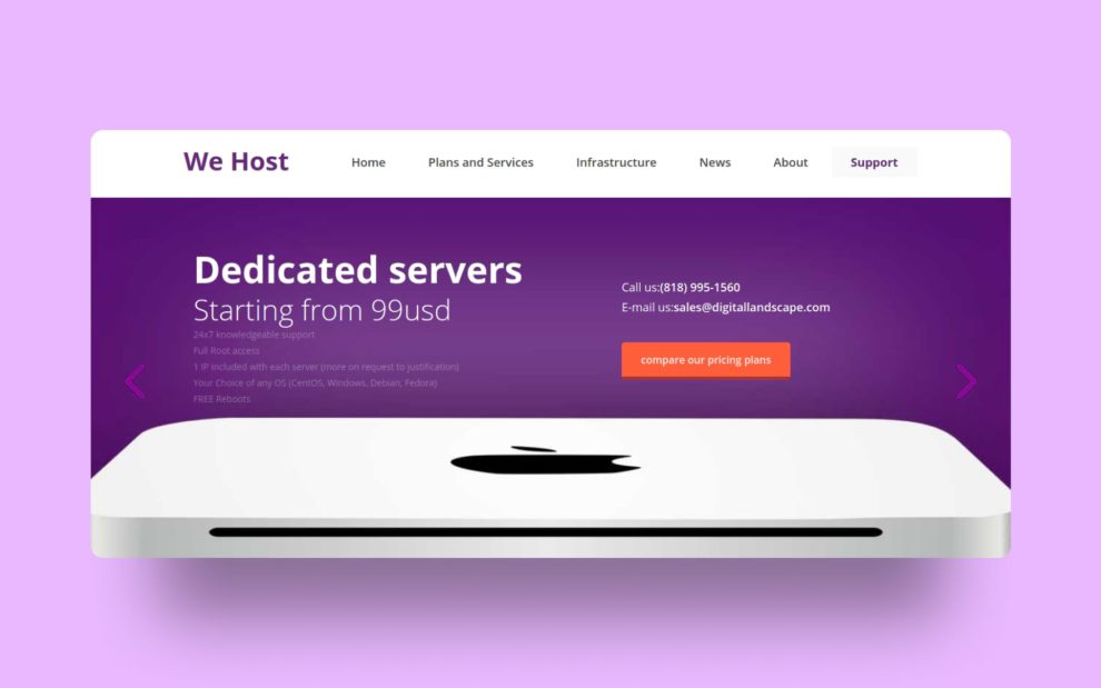 Web Hosting website templates and themes » W3Layouts