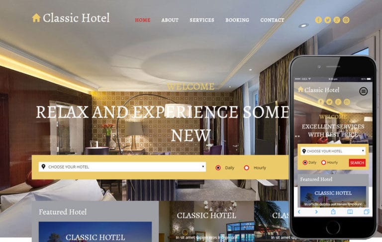 Classic Hotel and Restaurants Website Template » W3Layouts