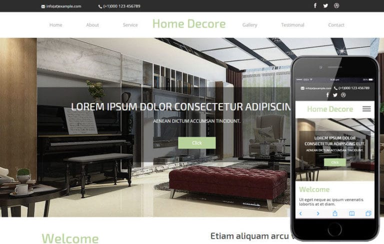 Home Decore Interior and Furniture Website Template » W3Layouts