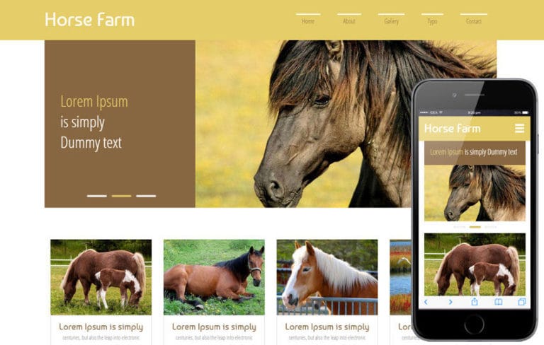 Horse Farm Animals and Pets Website Template » W3Layouts
