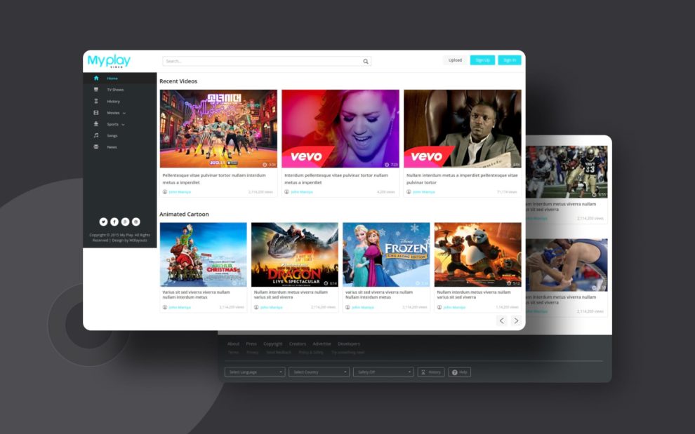 My Play Video Content Portal Website Template » W3Layouts