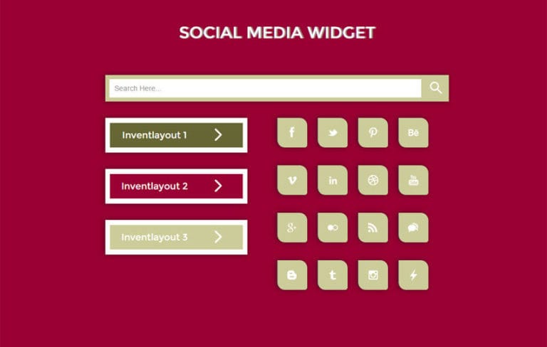 Social Media Responsive Widget Template by w3layouts