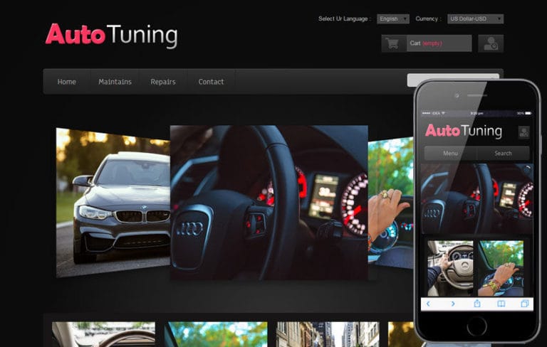 Auto Tuning automobile Mobile Website Template by w3layouts