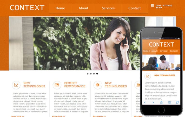 Context mobile web template by w3layouts