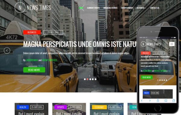 News Times Entertainment Website Template » W3Layouts