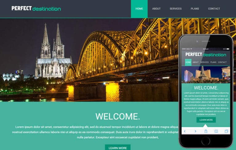 Perfect Destination a travel guide Mobile Website Template by w3layouts