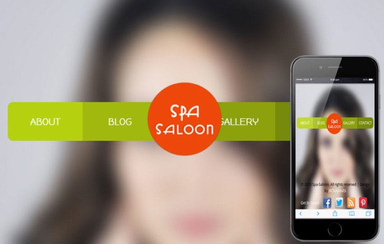 Spa Saloon Beauty Parlour Mobile Website Template by w3layouts
