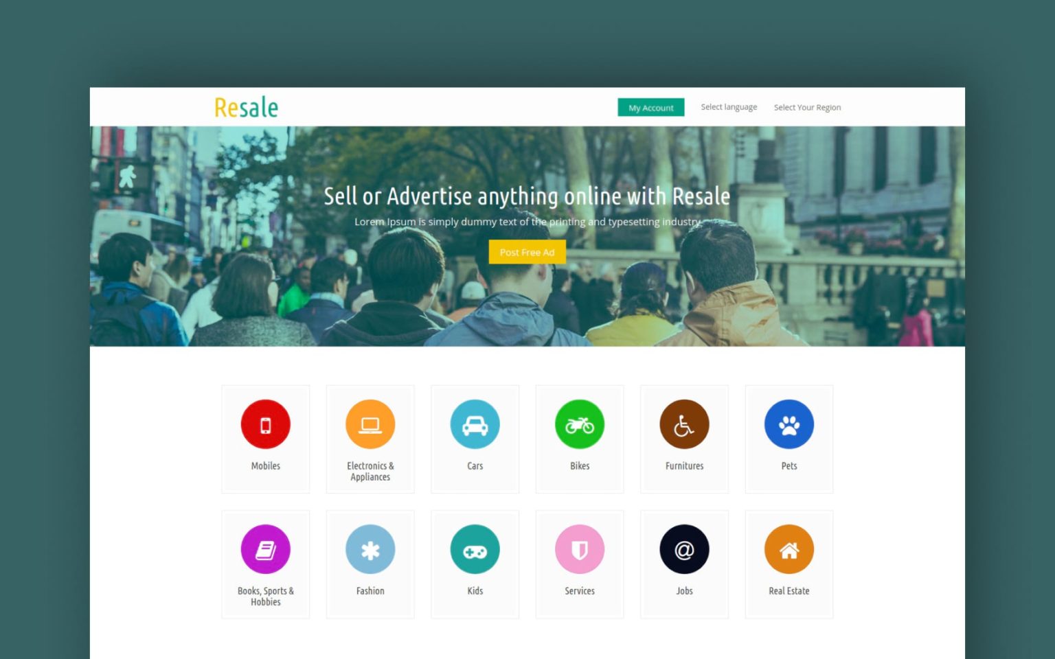 Classifieds Ads website templates and themes