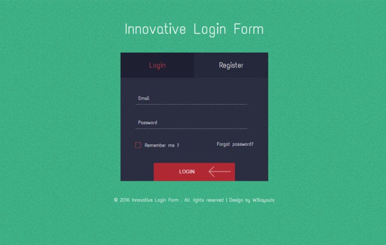 Innovative Login Form Flat Responsive Widget Template