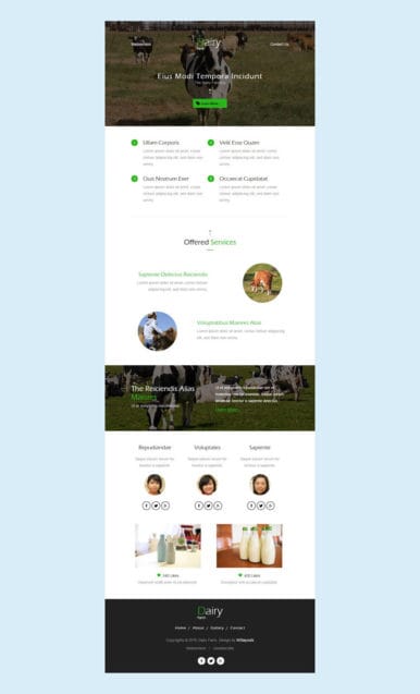 Dairy Farm An Agriculture Category Email Template – W3Layouts