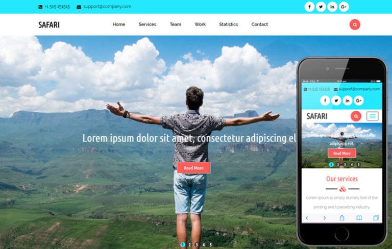 Safari A Travel Category Flat Bootstrap Responsive Website Template