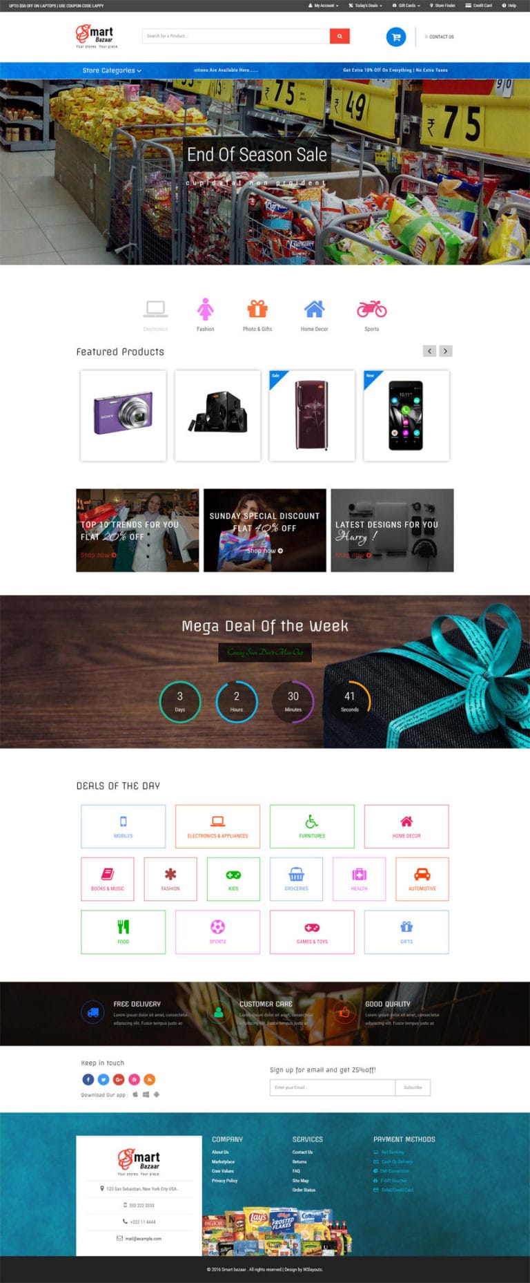 Smart Bazaar Ecommerce Online Shopping Website Template » W3Layouts
