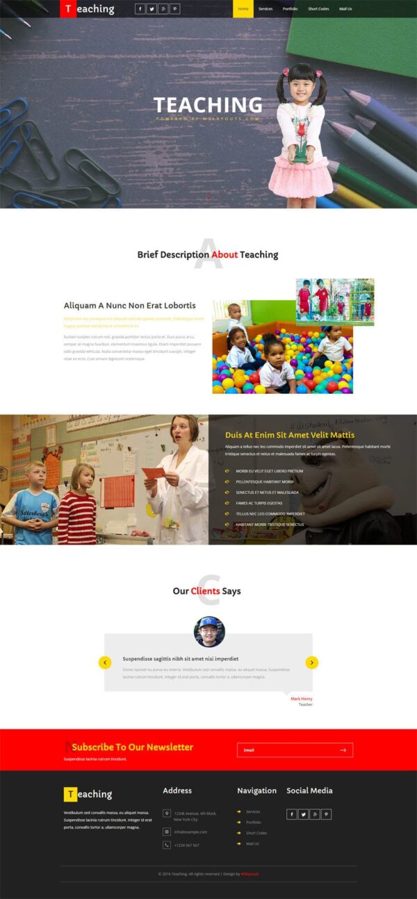 Teaching Education School Website Template » W3Layouts