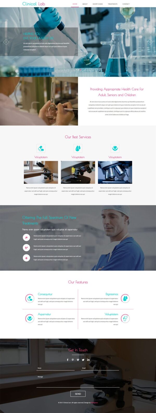 Clinical Lab a Medical Category Flat Bootstrap Responsive Web Template