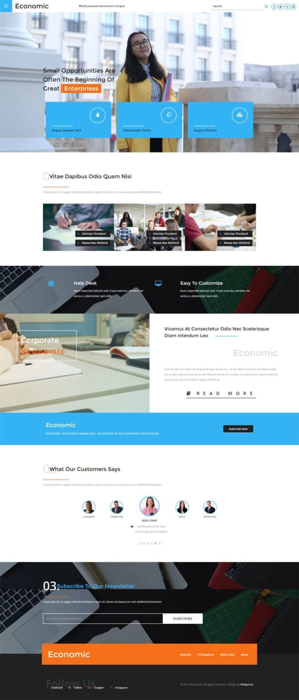 Economic Corporate Business Website Template » W3Layouts