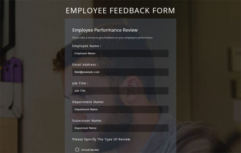 Employee Feedback Form a Flat Responsive Widget Template.