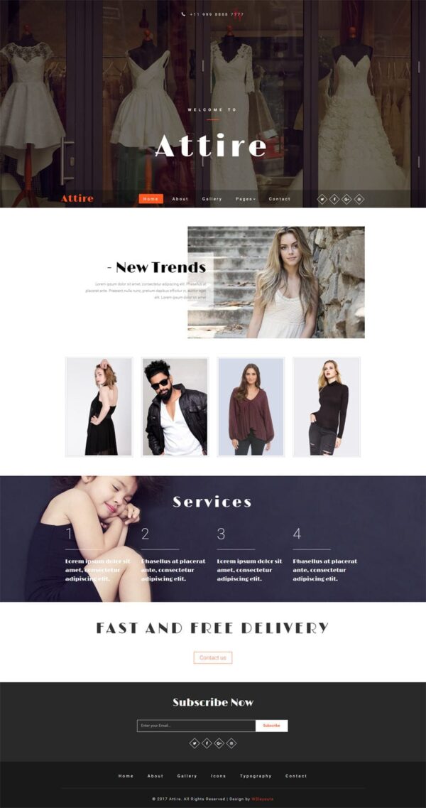 Attire a Fashion Category Bootstrap Responsive Web Template – W3Layouts