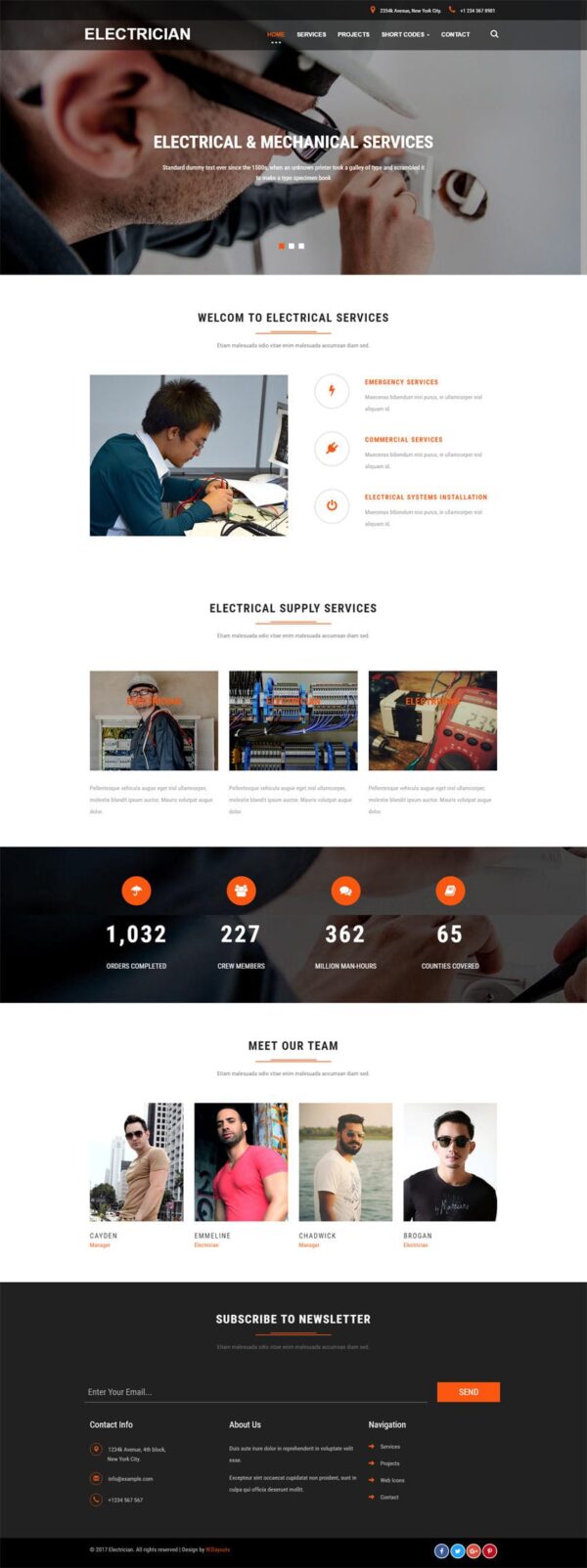 Electrician an Industrial Category Bootstrap Responsive Web Template ...