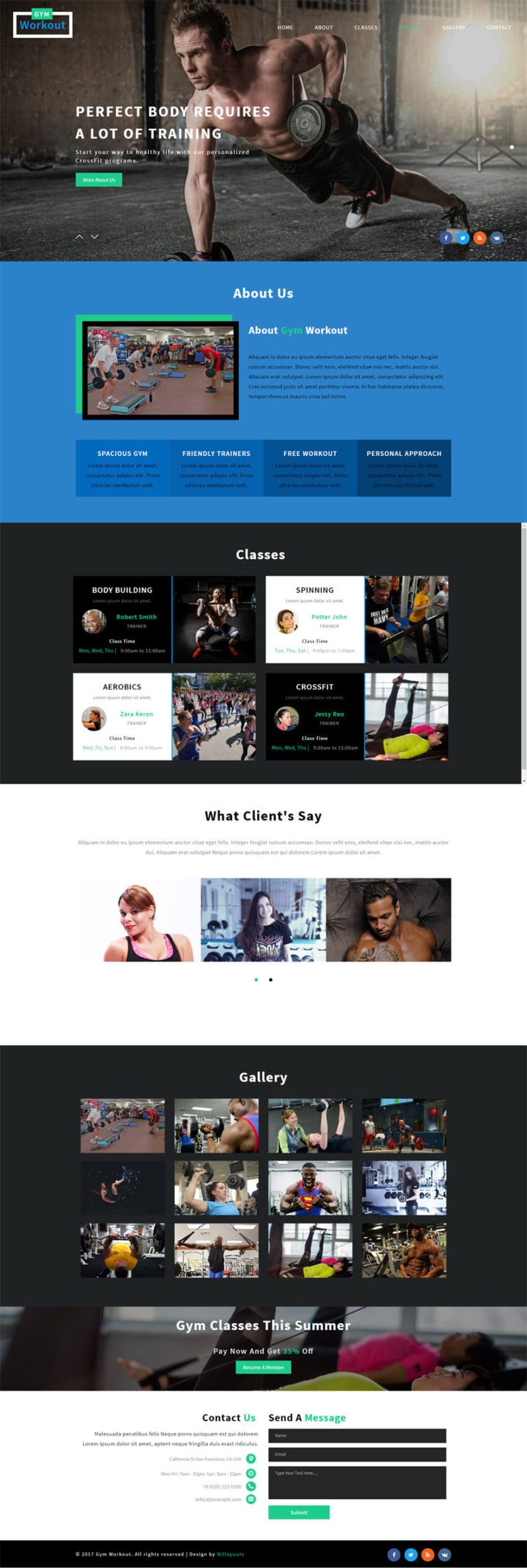 Gym Workout a Sports Category Flat Bootstrap Responsive Web Template
