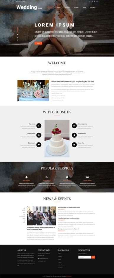 Wedding Plan a Wedding Category Bootstrap Responsive Web Template