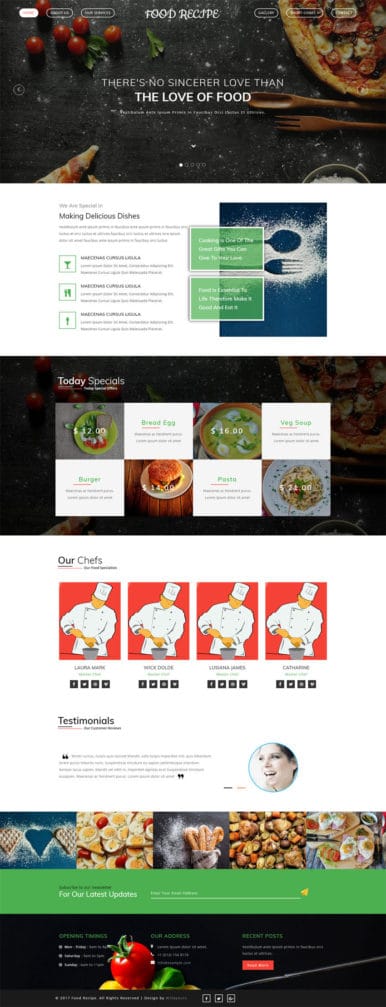 Food Recipe a Hotel Category Bootstrap Responsive Web Template