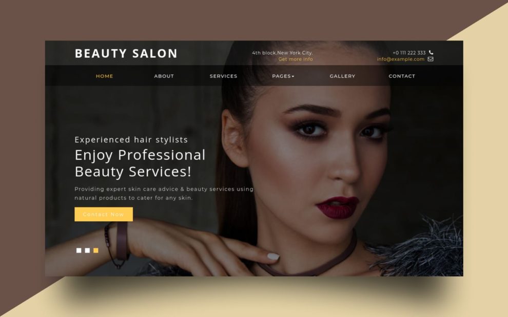 Beauty Salon Website Template - Beauty & Spa Templates - W3layouts