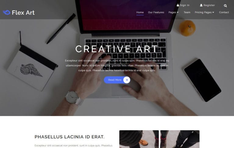 Flex Art Corporate Business Website Template » W3Layouts
