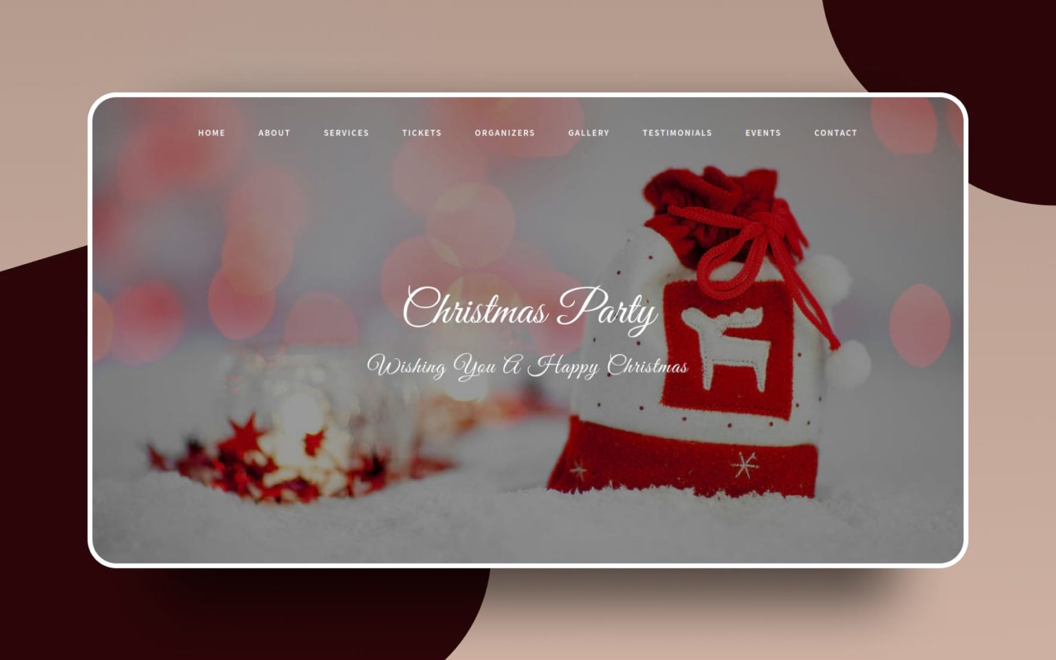 Christmas Party an Entertainment Category Bootstrap Responsive Web ...