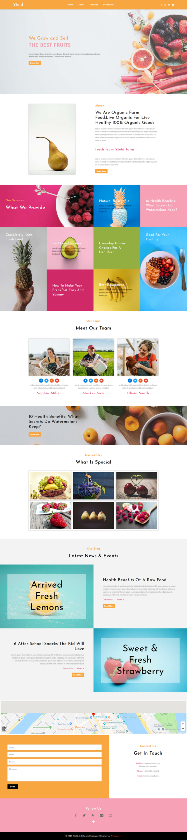 Yield Website Template | Agriculture Web Templates - W3layouts