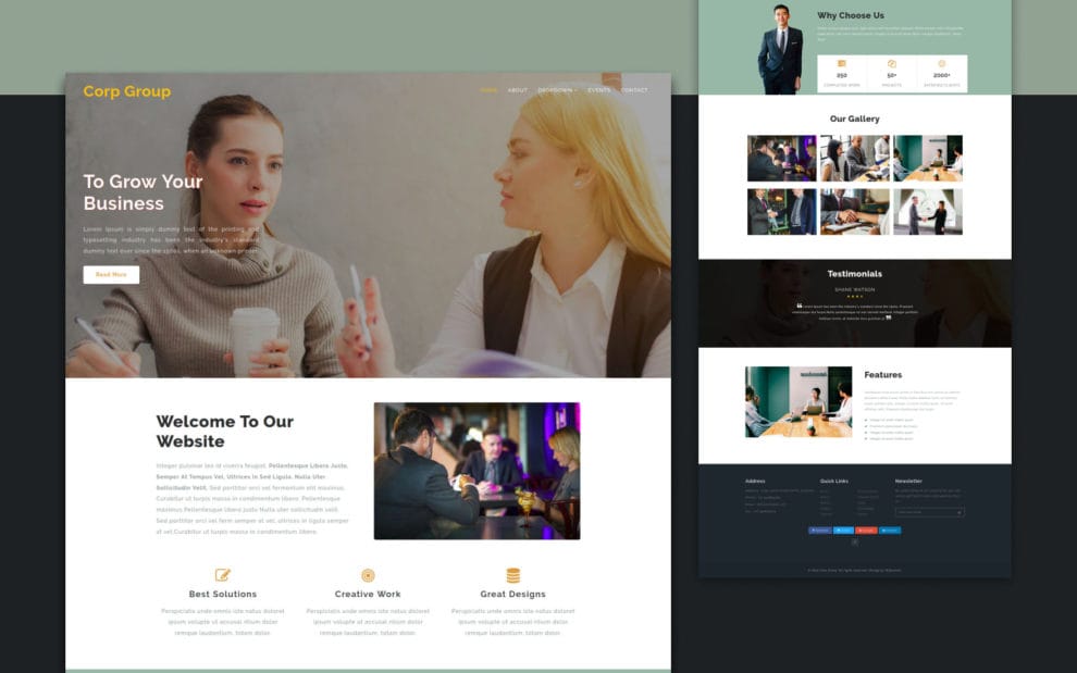Web Service - A Comprehensive HTML & CSS Website Template » W3Layouts