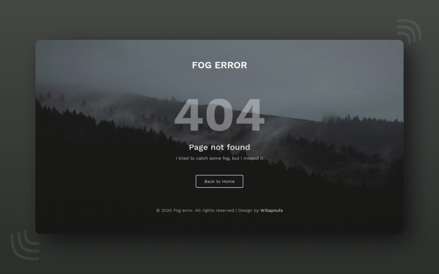 Connect Error Page Responsive Widget Template