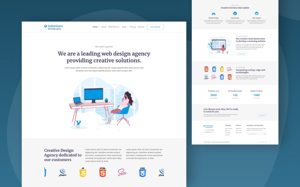 Web Service - A Comprehensive HTML & CSS Website Template » W3Layouts
