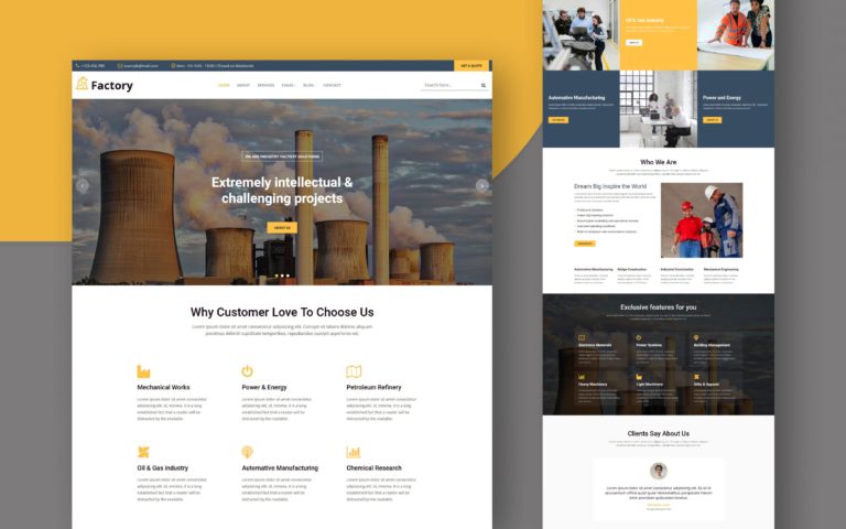 Factory Website Template » W3Layouts