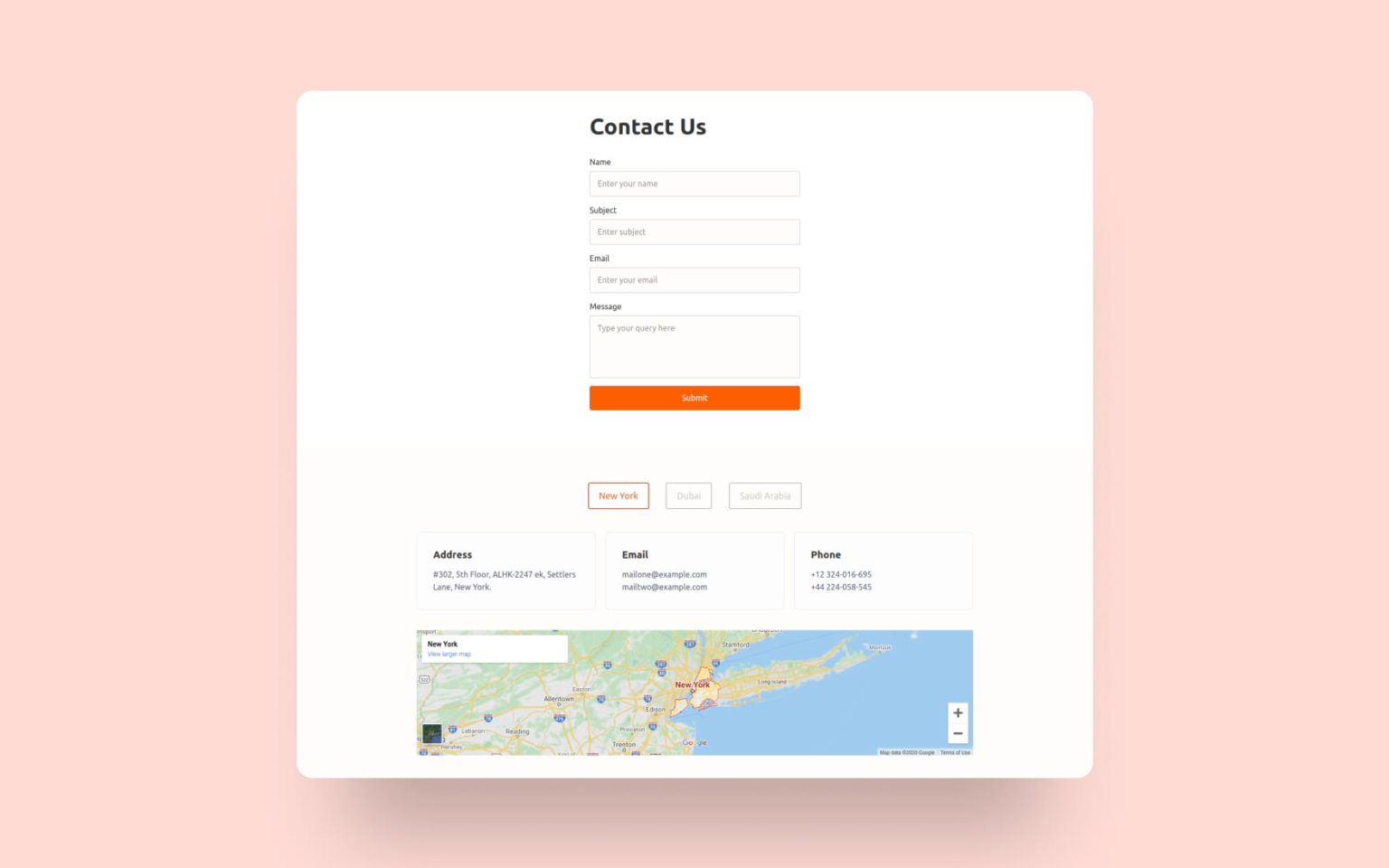 Classical Contact Form Web Element » W3Layouts