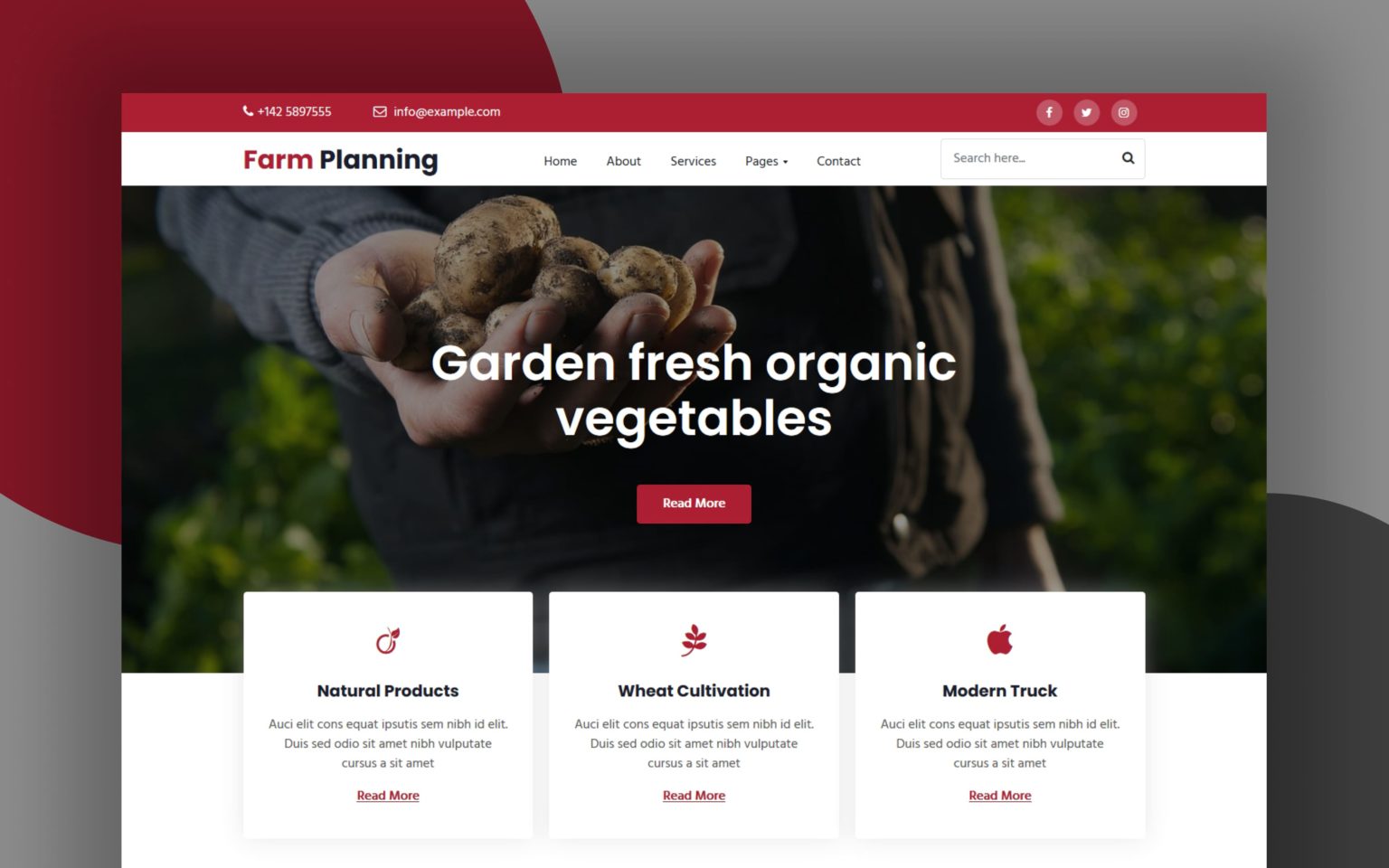 Farm Planning Website Template » W3Layouts