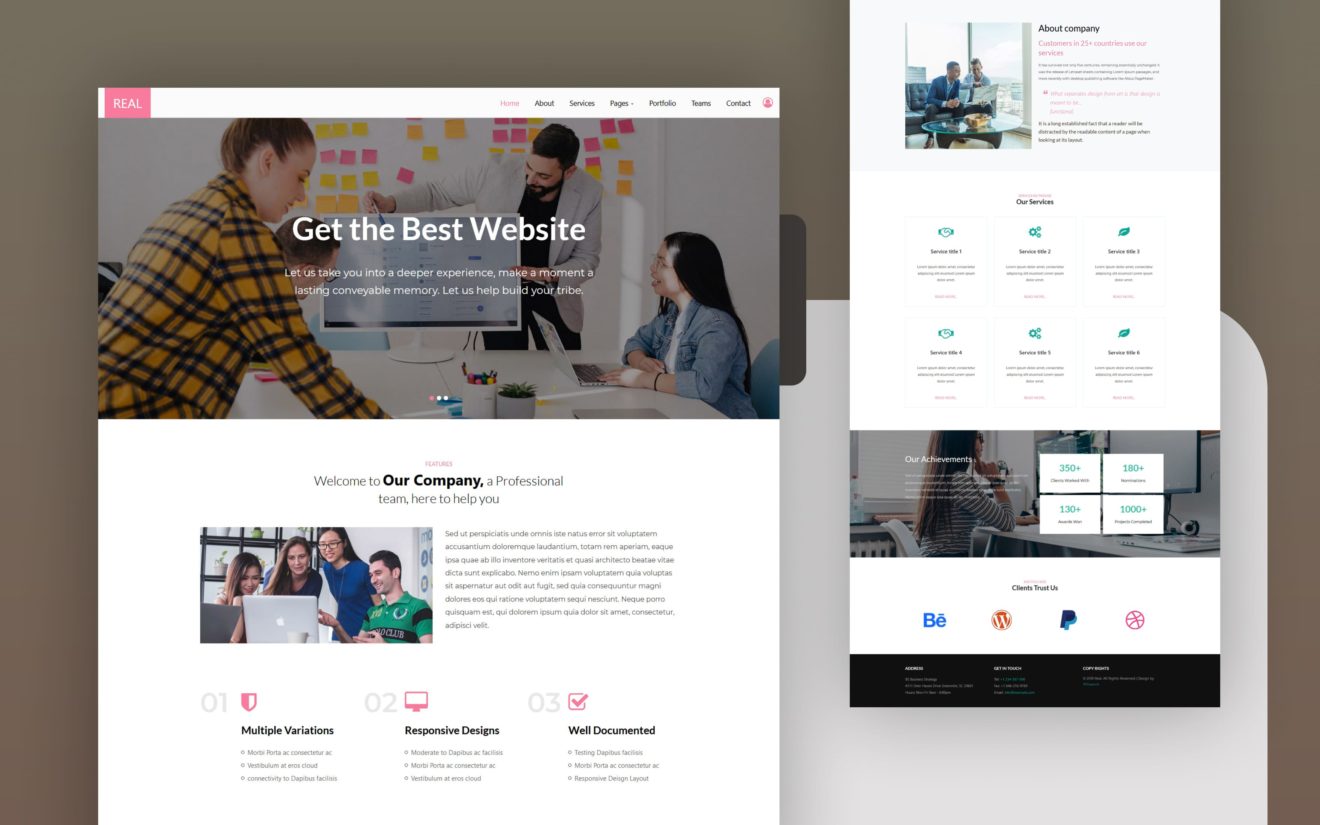 Real Premium Website Template » W3Layouts