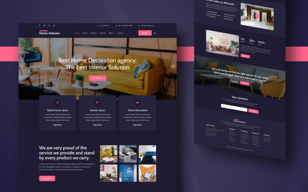 Home Interior an Interior decoration design template » W3Layouts