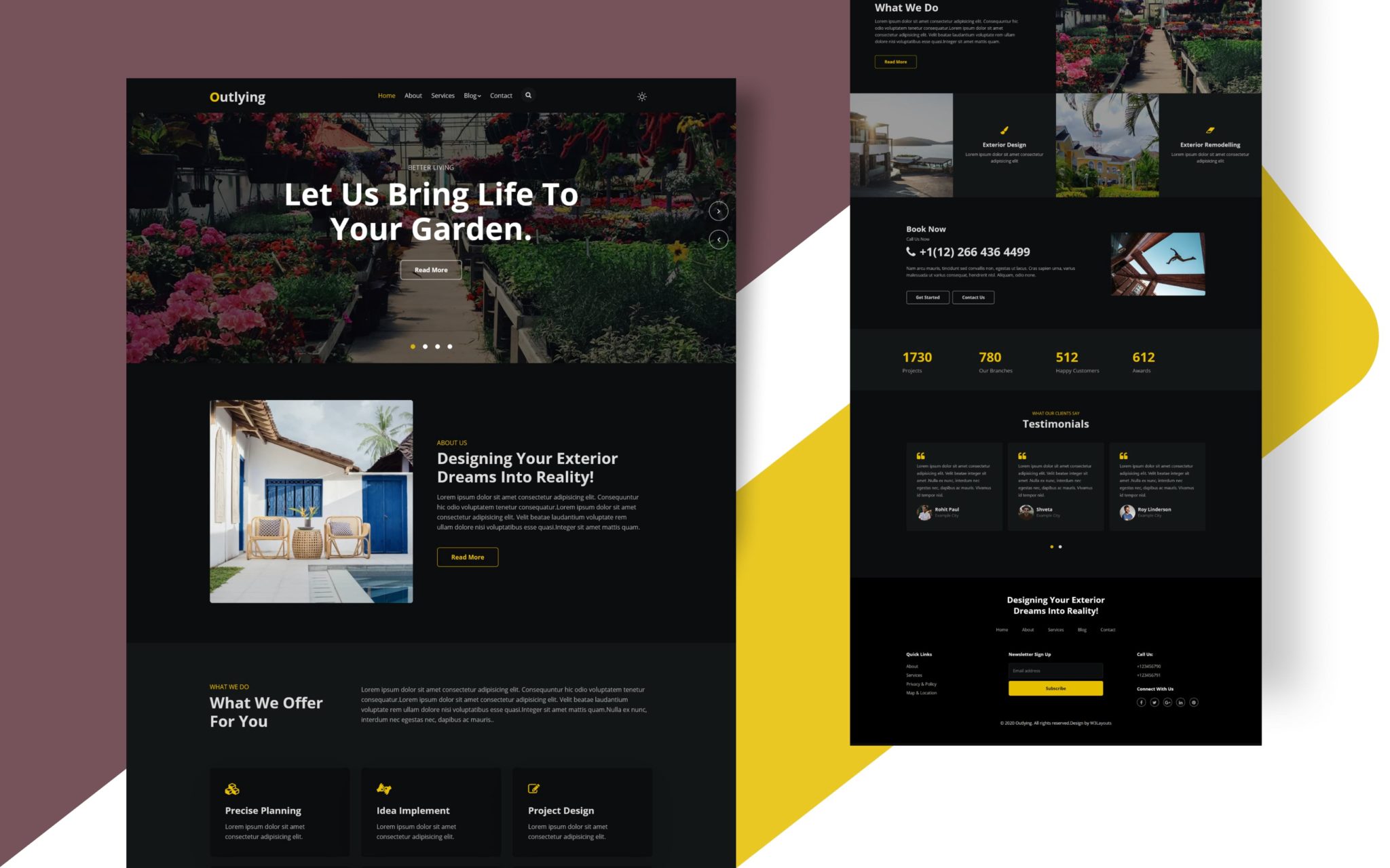 Frontage Website Template » W3Layouts