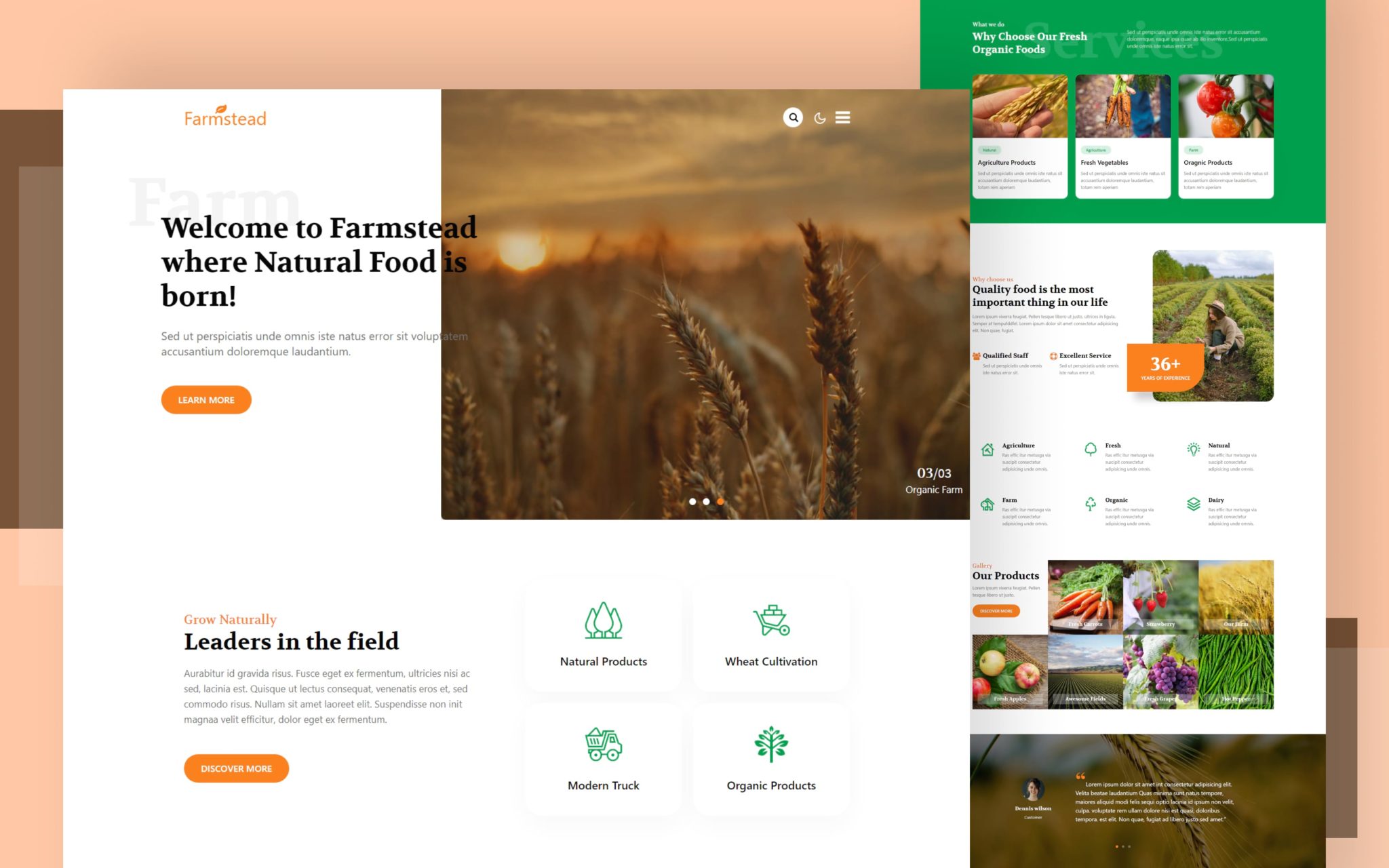 Agriculture website templates and themes » W3Layouts