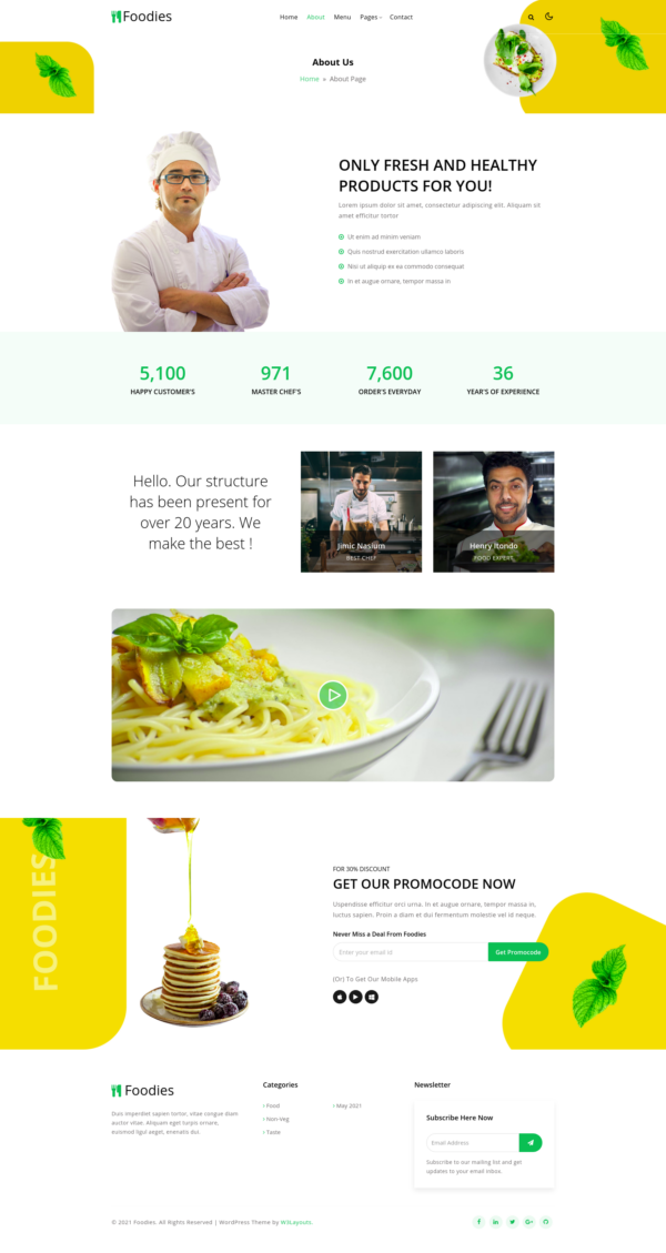 Foodies Website Template » W3Layouts