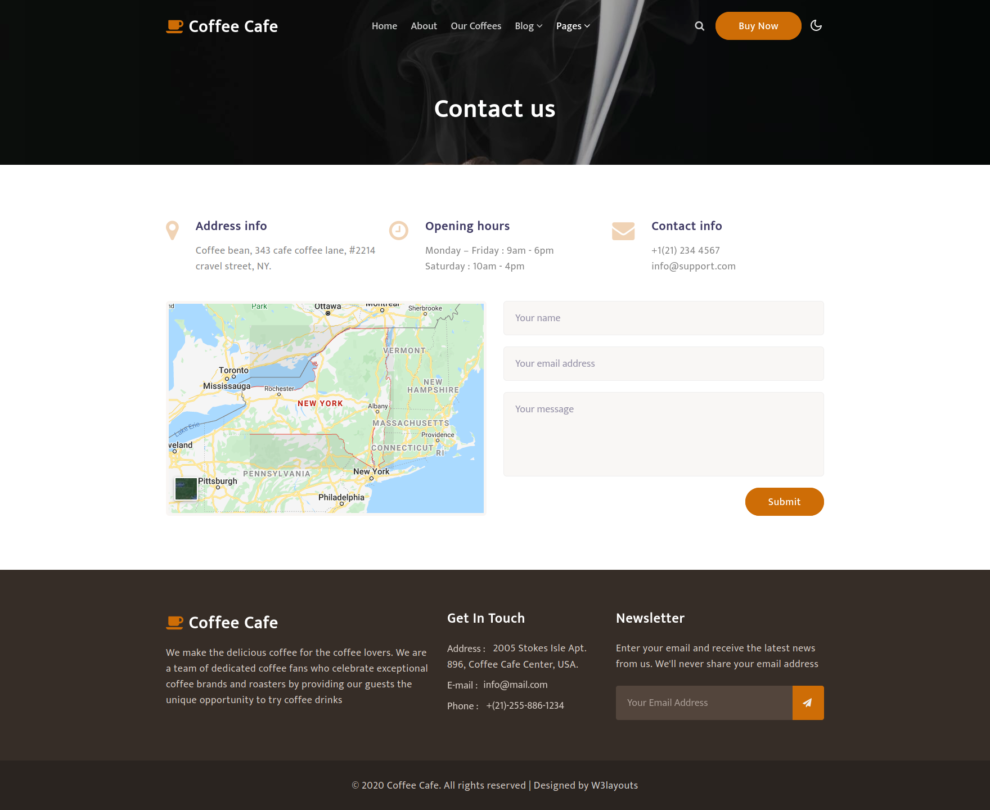 Coffee Cafe Website for Coffee Shop » Download Now! » W3Layouts