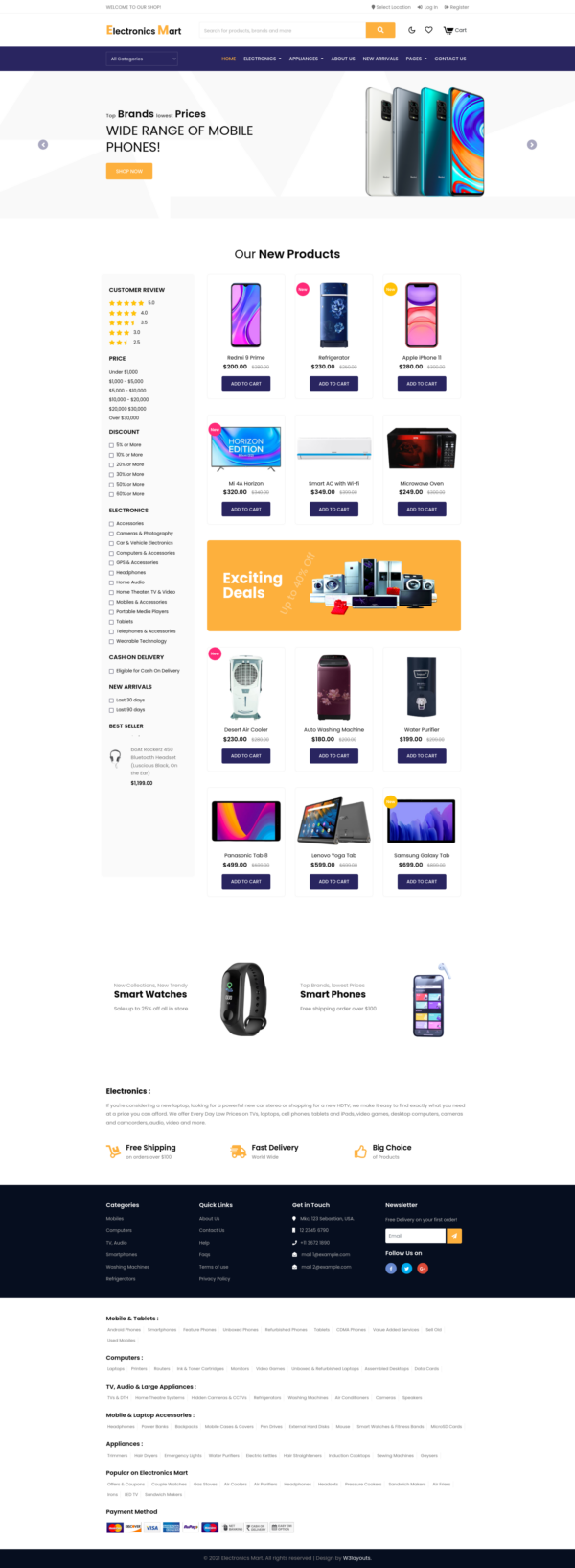 Electronics Mart eCommerce Website Template » W3Layouts
