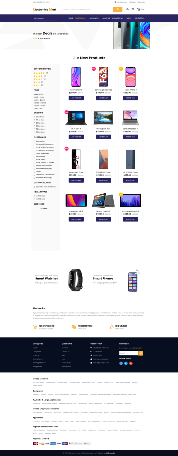 Electronics Mart eCommerce Website Template » W3Layouts