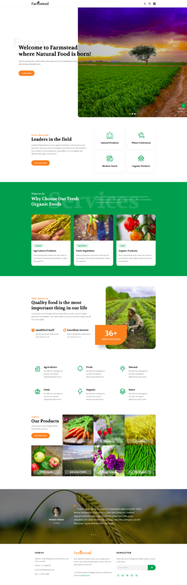 Farmstead Website Template » W3Layouts