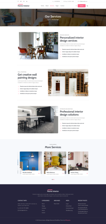 Home Interior an Interior decoration design template » W3Layouts