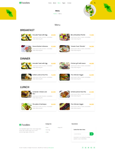 Foodies a Hotels and Restaurants Category WordPress Theme » W3Layouts